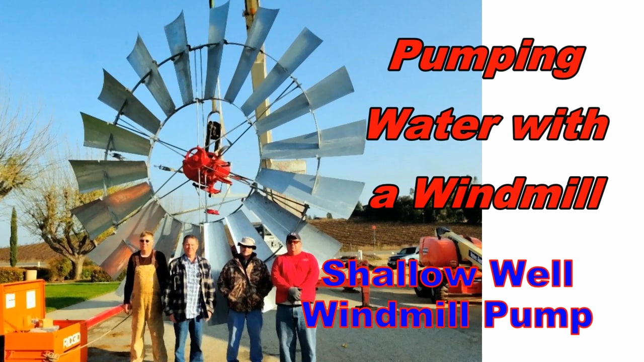 Windmill pumping water from a shallow well | Rock Ridge Windmills