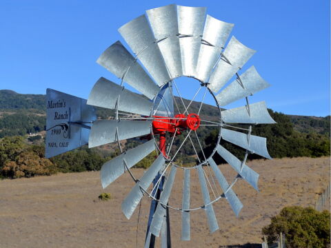 Art on the tail vane of windmills | Rock Ridge Windmills